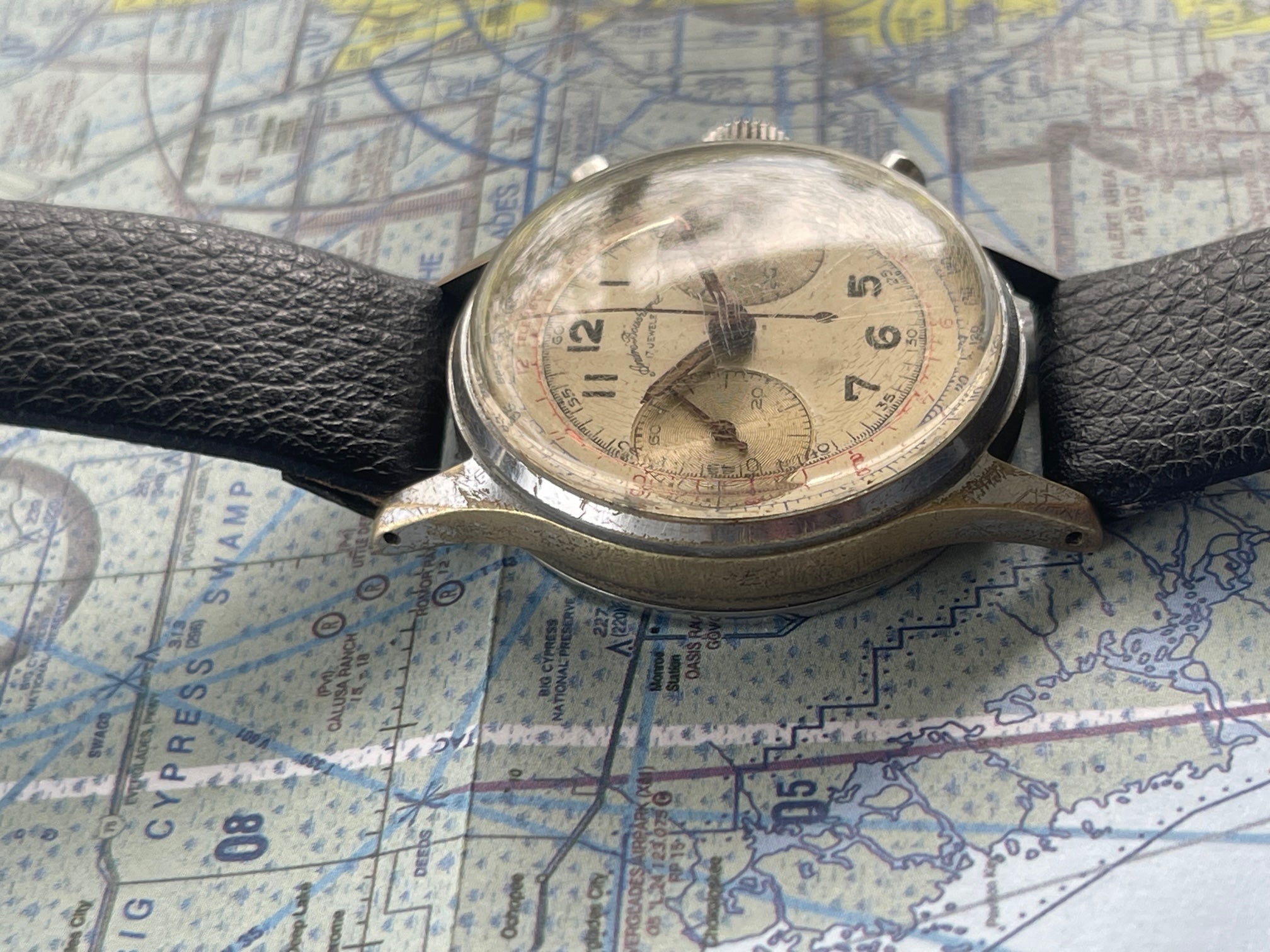 Andre Bouchard 1940's Chronograph Landeron 48 – Norman Vintage Watches